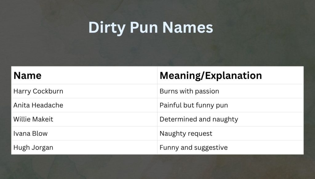 50+ Funny Dirty Names That Will Make You Laugh – Name Nsity