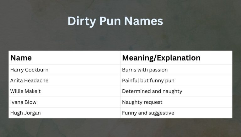 50+ Funny Dirty Names That Will Make You Laugh – Name Nsity